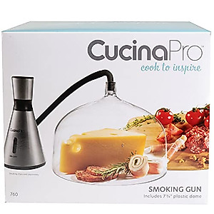 Smoking Gun with XL 7-1/4" Dome- Hot Cold Portable Smoker Infuser Kit for Indoor Outdoor Use- Smoke Meat Cheese Cocktails Faster than Smoker Box, Large Dome Has Greater Capacity, Holiday Electric Gift