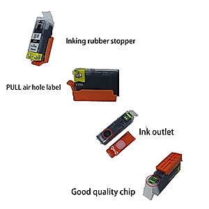Walfront 5Pcs Ink Cartridge for PIXMA Ink Cartridge Printer Ink Cartridge IP7250 MG6350 MG5450 MX925 MX725 MG6450 MG5550 IX6850 Printers