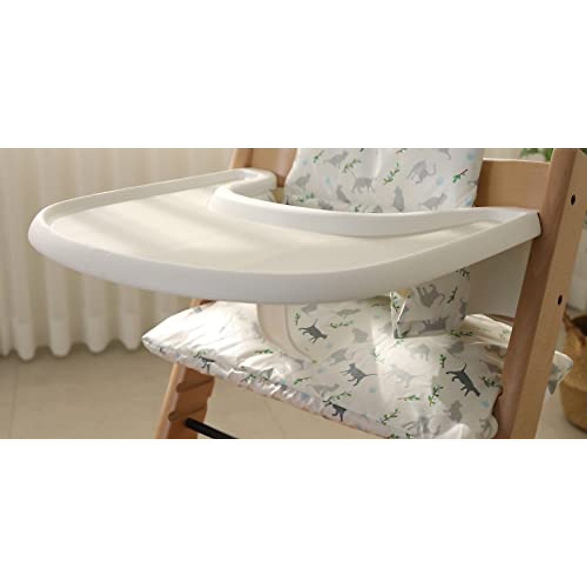 Gembebe Silicone Tray Placemat Compatible with Stokke Tripp Trapp High Chair Tray | Silicone Resistant High Chair Placemat | Lightweight | Dishwasher Safe| Easy to Clean (Light Grey)