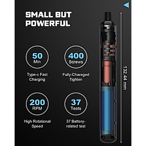 ILEVAR 68-in-1 Electric Precision Screwdriver Set - Mini Cordless Repair Tool for Eyeglasses, Laptops, Console - 5 Torque Settings, Magnetic Case, Torx & Phillips Bits