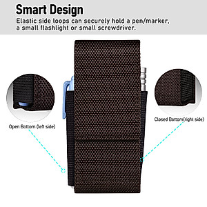 ykooe Multitool Sheath Compatible with Leatherman EDC Belt Organizer Tool Holster Nylon Pouch, Brown