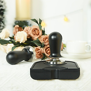 Dailyart 53mm Espresso Tamper - Spring-loaded Coffee Tamper, Barista Espresso Accessories with 30lbs Springs, 100% Flat Stainless Steel Base Tamper Fits Breville Series Portafilter Basket.