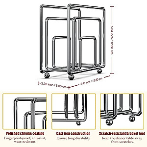 Housolution Napkin Holder, Simple Design Metal Napkin Holders Upright Decorative Napkins Holder for Home Kitchen Table, Silver