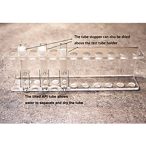 Ackers Transparent Acrylic Test Tube Bottle Small Glass Holder,Built-in Handle, 25 Tube Capacity, 0.7" (18mm) Holes for 10ML Test Tubes