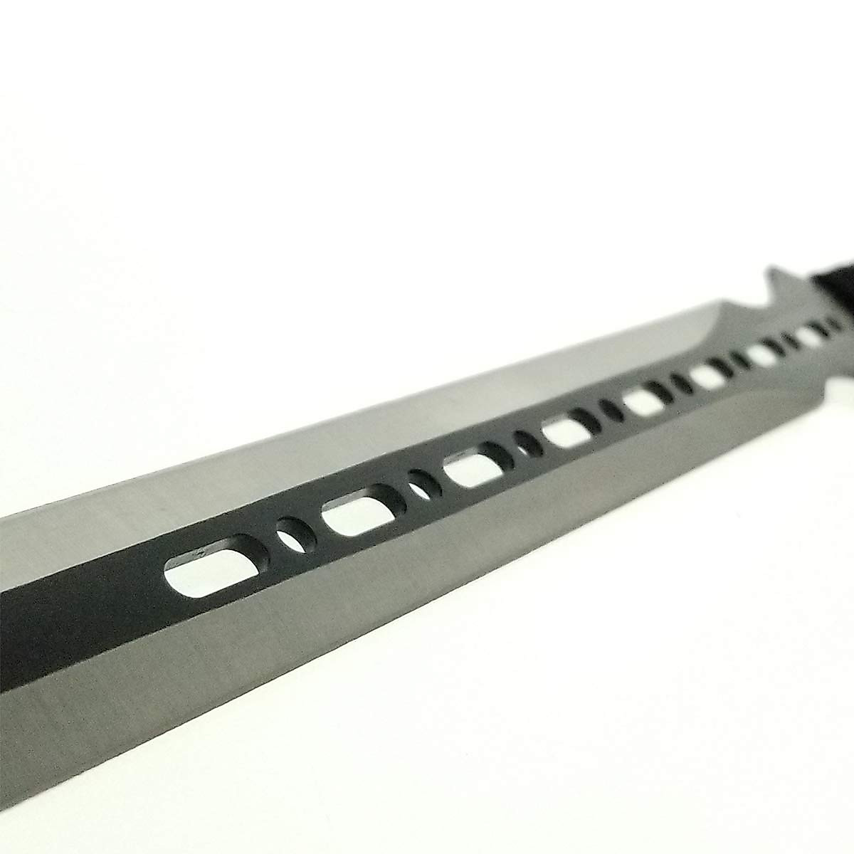 Tactical Master Machete Set with 2 Throwing Knives. Ninja Weapon, Fantasy Sword, Katana. for Camping, Fishing, Hunting, Outdoor Sports and Collections (Black-23)