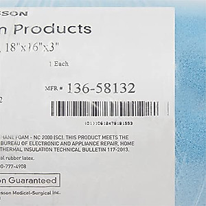 McKesson Wheelchair Foam Seat Cushion, 18 in x 16 in x 3 in, 1 Count