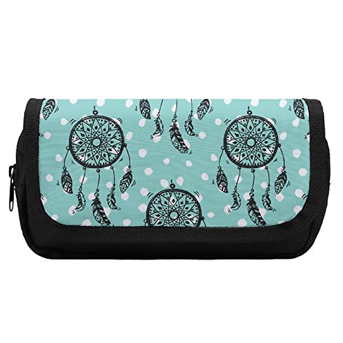 Native Dreamcatcher Pencil Case with Two Large Compartments Pocket Big Capacity Storage Pouch Pencil Bag for School Teen Adult