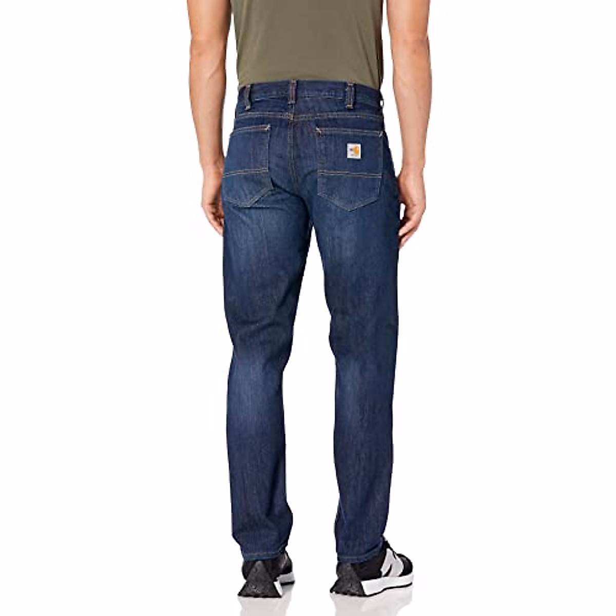 Carhartt Men's Flame-Resistant Rugged Flex Relaxed Fit 5-Pocket Tapered Jean, Midnight Indigo, 32 x 34