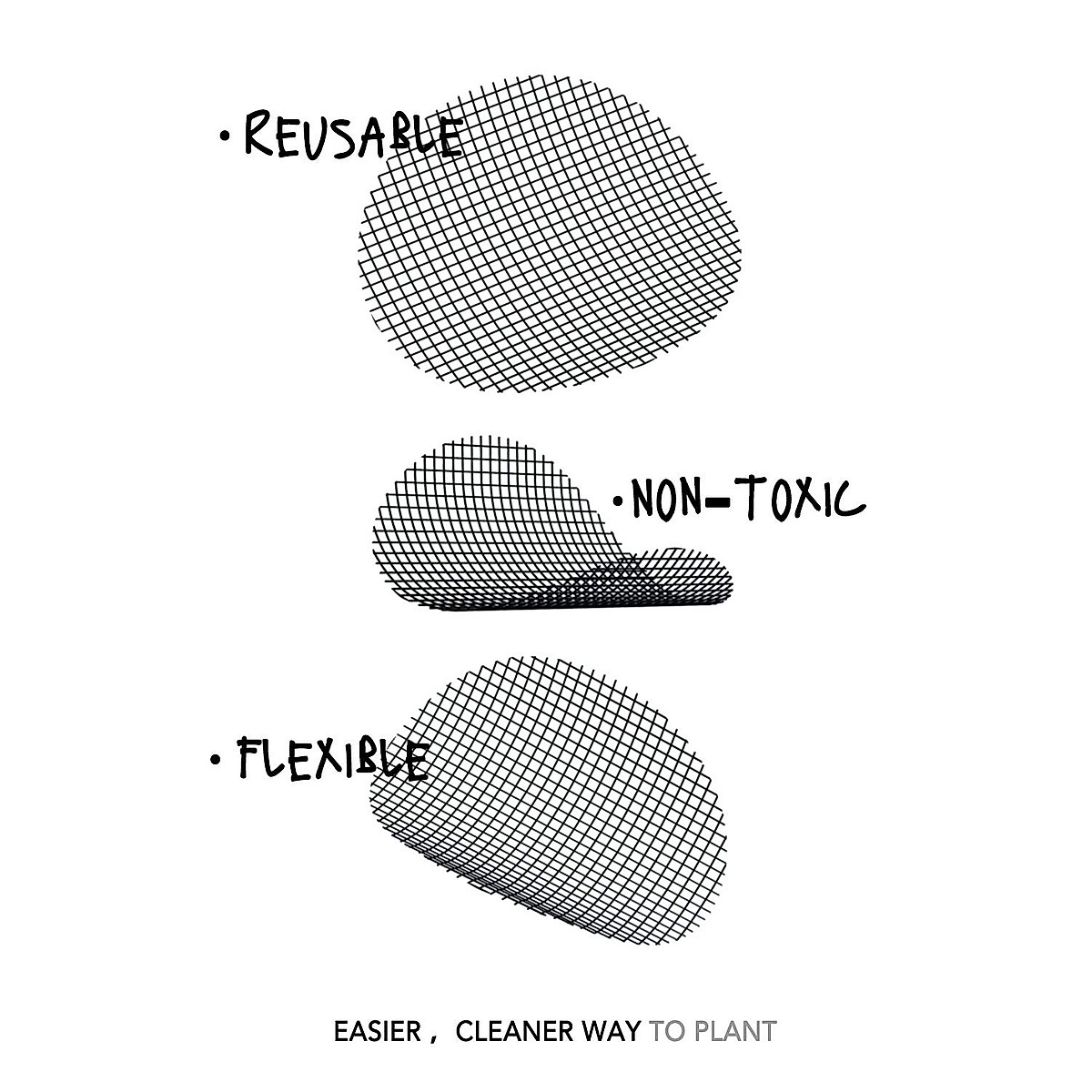 LE TAUCI Plant Pot Hole Mesh Pads, 4-Inch Round Flower Pot Drainage Covers, Prevent Soil Loss, Durable Reusable, Bonsai Bottom Grid Mat, Gardening Essentials, 50-Pack