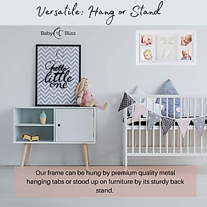 BABY BLISS Baby Hand and Footprint Keepsake Kit - Baby Prints Photo Frame for Newborn Boys and Girls – Nursery Memory Art Kit - Dog and Cat Paw Clay Print Kit for Pet Parents