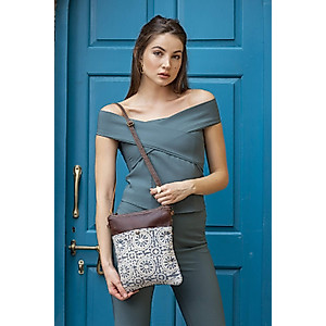 Myra Bags Ruggy Canvas, leather & Rug Crossbody Bag S-1986