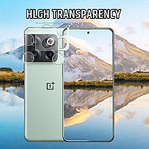 YRMJK 3+3 Compatible OnePlus 10T Screen Protectors + Camera Lens Protectors, 3D Full Coverage 99% HD Clarity 9H Premium Tempered Glass Compatible OnePlus 10T