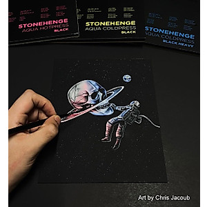 Stonehenge Aqua Black Pad, 140lb, Coldpress, 8 x 10 Inches, 15 Sheets