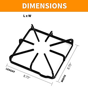 Upgraded WB31K10016 Grate Replacement Parts for GE Stove Parts Range Burner Grate, WB31K10015 Stove Top Metal Steel grate for GE Cooktop Parts Kenmore Hotpoint Gas Range Parts Stove Grate 1 Pack
