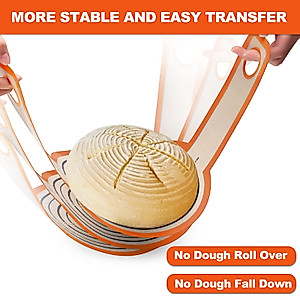 Silicone Bread Sling Dutch Oven - Best Japan Silicone. Non-Stick & Easy Clean Reusable Silicone Bread Baking Mat. With Extra Long Handles Bread Baking Sheet Liner, 2 Mix Colour set Transferable Dough