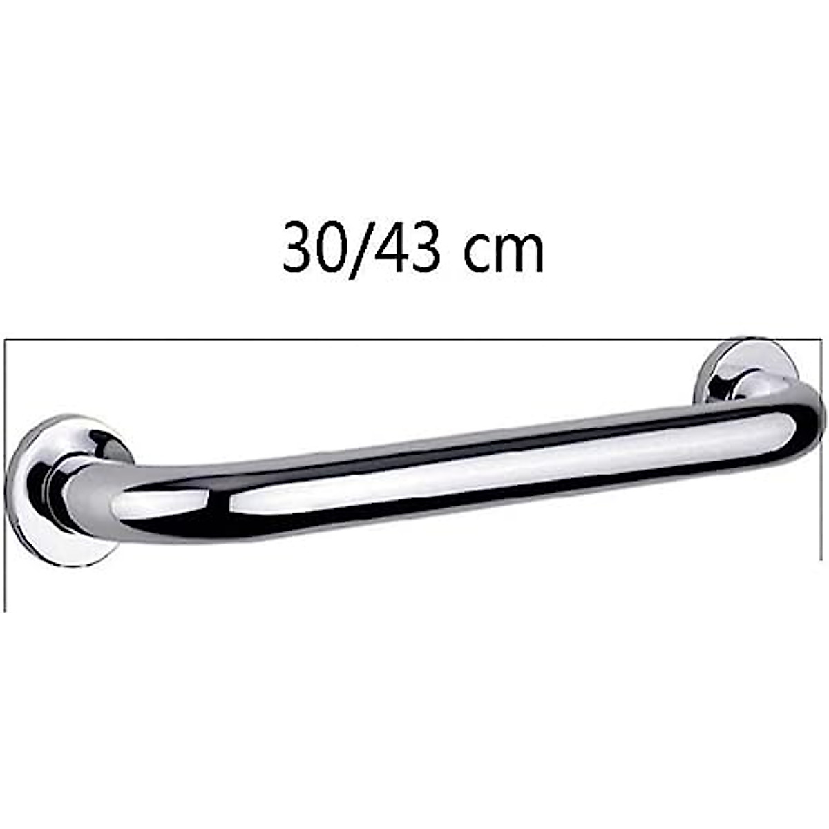 Grab Bars for Elderly, Accessible Toilet Handrails, No-Slip Balance Handle Bathtub Support Grab Rails Stainless Steel Kitchen Stairway Handrail-Mirror Bright||43cm