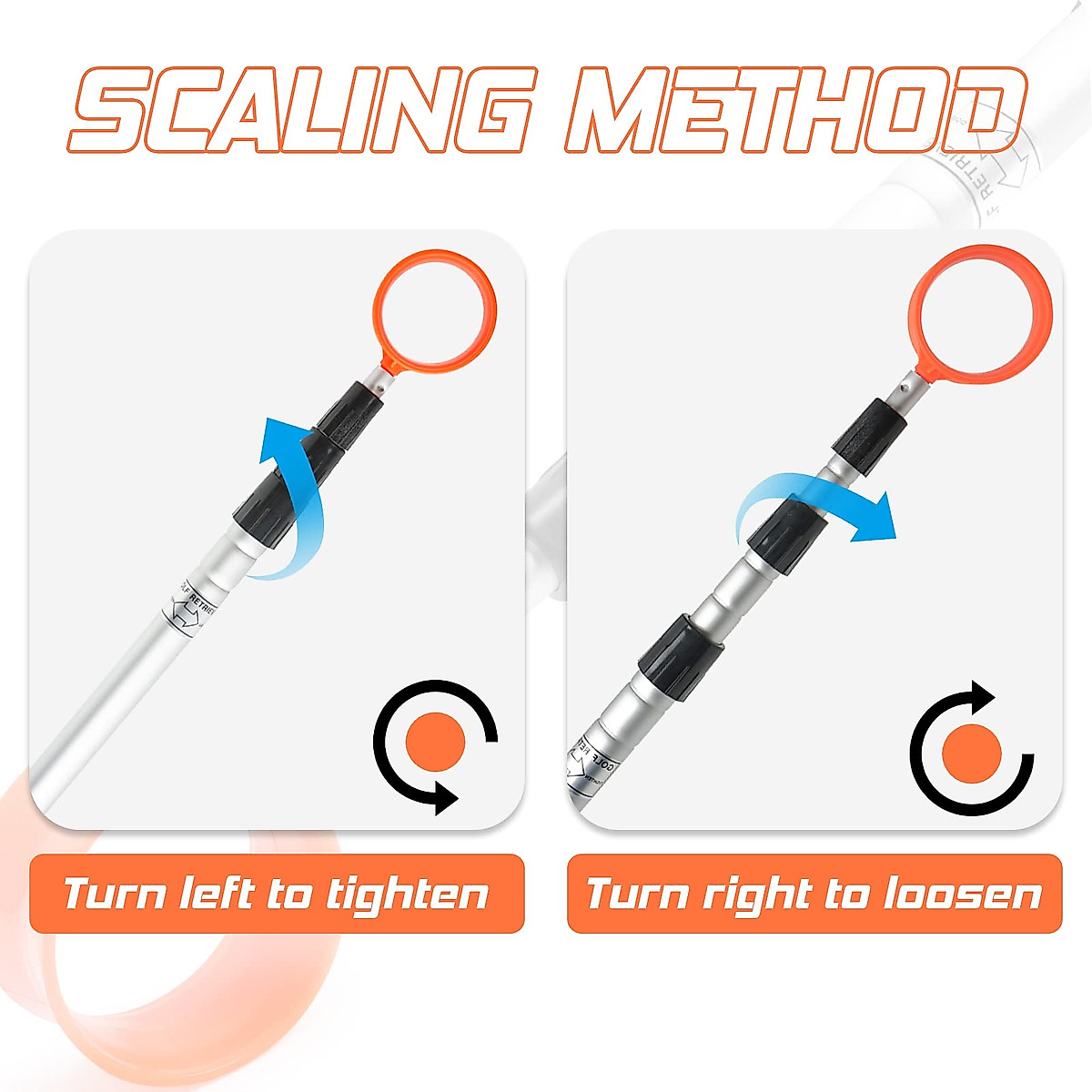 prowithlin Golf Ball Retriever, 15ft Aluminum Alloy Golf Ball Retriever Telescopic Golf Accessories Golf Gift