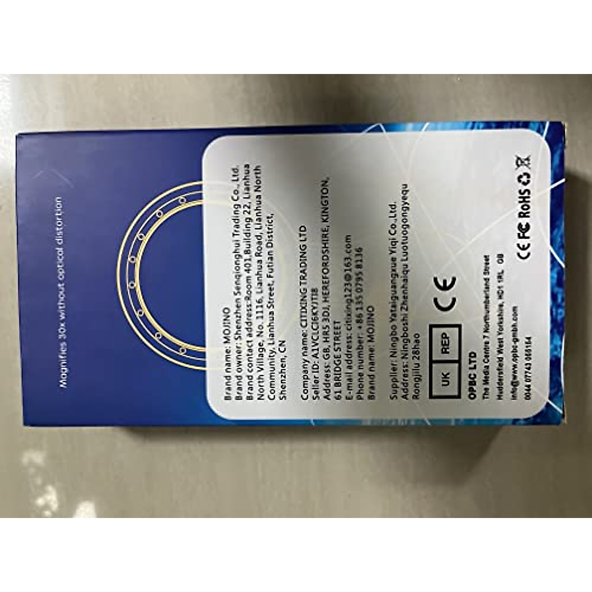 Magnifying Glass with Light, MOJINO 10X Lighted Large Handheld Reading Magnifier Glasses with 18 LED Lights for Macular Degeneration, Seniors & Kids Reading, Inspection, Coins, Jewelry, Exploring