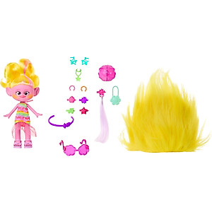 Mattel DreamWorks Trolls Band Together Fashion Doll & 10+ Accessories, Hairsational Reveals Viva with Transforming Hair Piece