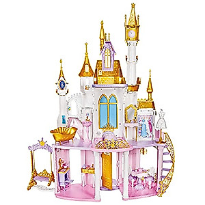 Disney Princess Ultimate Celebration Castle, 4 Feet Tall Doll House with Furniture and Accessories, Musical Fireworks Light Show, Toy for Girls 3 and Up