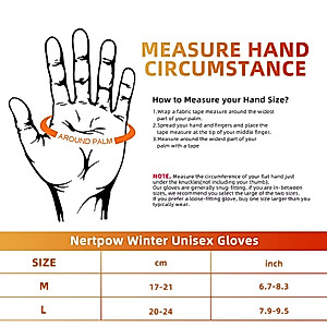 Nertpow Winter Gloves Touchscreen Gloves 3 Packs, Gloves for Men Knit Anti-slip, Gloves for Women with Warm Fleece Lined(Black&Black_White&Soft_Gray_White-M)