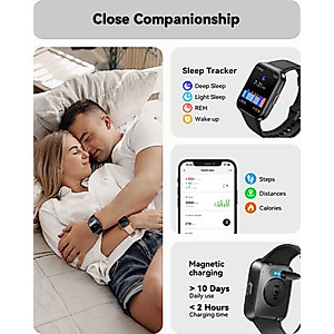 Smart Watch for Men Women(Answer/Make Call), Alexa Built-in,1.7'Fitness Watch with Heart Rate SpO2 Sleep Monitor 60 Sports IP68 Waterproof Activity Trackers and Smartwatches for iPhone Android Phones
