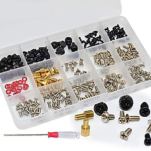 Xiedeai Fasteners Desktop Computer Screws Kit - M2.5 M3 Screw Kit 286 Pieces for Hard Disk Notebook Assembling Standoff Set Motherboard Screws