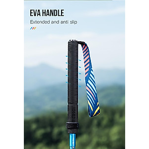 AONIJIE Folding Ultralight 7075 Aluminum Alloy Trekking Poles Quick Lock Trekking Hiking Pole Walking Stick (110 CM Style 2)