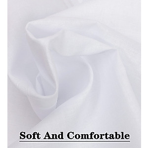 Men's Handkerchiefs 100% Soft Cotton White Hankie Hankerchieves