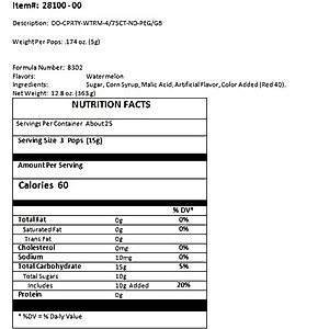 Dum Dums Color Party Lollipops, Hot Pink, Watermelon Flavor, 12.8 Ounce, 75 Count Bag