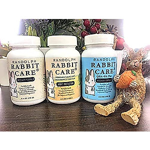 RANDOLPH Rabbit Food Care 70 g. MONOLAURIN LAULIN Acid High Protection Formula Rabbit Vitamin & Mineral Probiotics Improved Digestion Best Prevent Healthy for All Small Animal Bunny Food Rabbit Feed