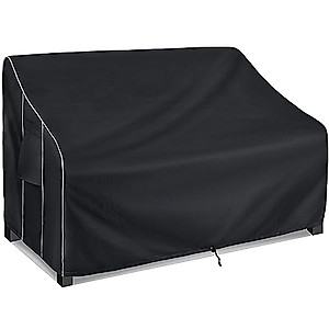 FORSPARK Patio Furniture Covers Waterproof, Outdoor Sofa Covers Heavy Duty, Fits up to 79 W x 38 D x 35 H inches, Black
