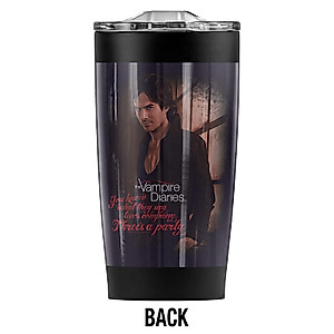 Logovision Vampire Diaries Threes A Party Stainless Steel Tumbler 20 oz Coffee Travel Mug/Cup, Vacuum Insulated & Double Wall with Leakproof Sliding Lid | Great for Hot Drinks and Cold Beverages