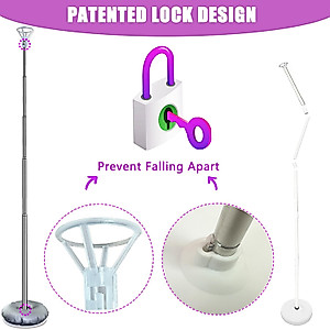 GIMCALO Balloon Column Stand Kit Set of 2, 7ft Height Adjustable Balloon Arch Kit, Metal Telescopic Pillar Balloon Stand, Birthday Party, Graduation, Wedding Christmas Decorations