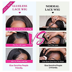 GOLFMAX Wear and Go Glueless Wigs Human Hair Pre Plucked Pre Cut Short Bob Wigs With Elastic Band For Black Women Deep Wave Curly 4x4 Closure Wig Water Wave Wigs Human Hair 12 Inch