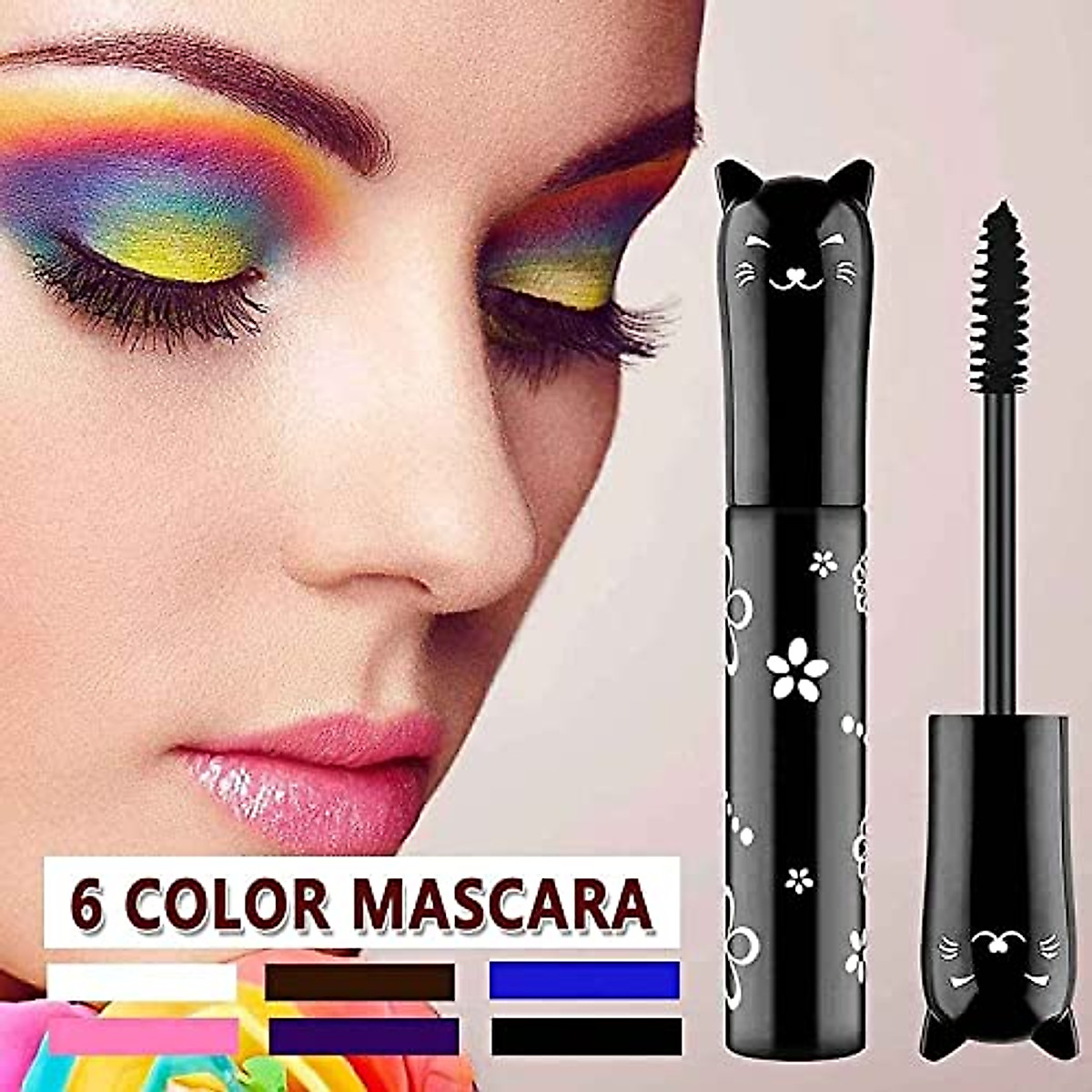 Brown Mascara Waterproof Fast Dry Eyelashes Eye Makeup Volumizing Lengthening Defining Curling Multiplying Buildable Formula