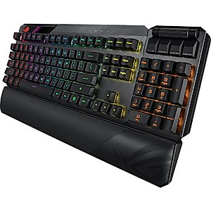 ASUS ROG Claymore II Wireless Modular Gaming Keyboard + ROG Balteus Qi Vertical Gaming Mouse Pad Bundle