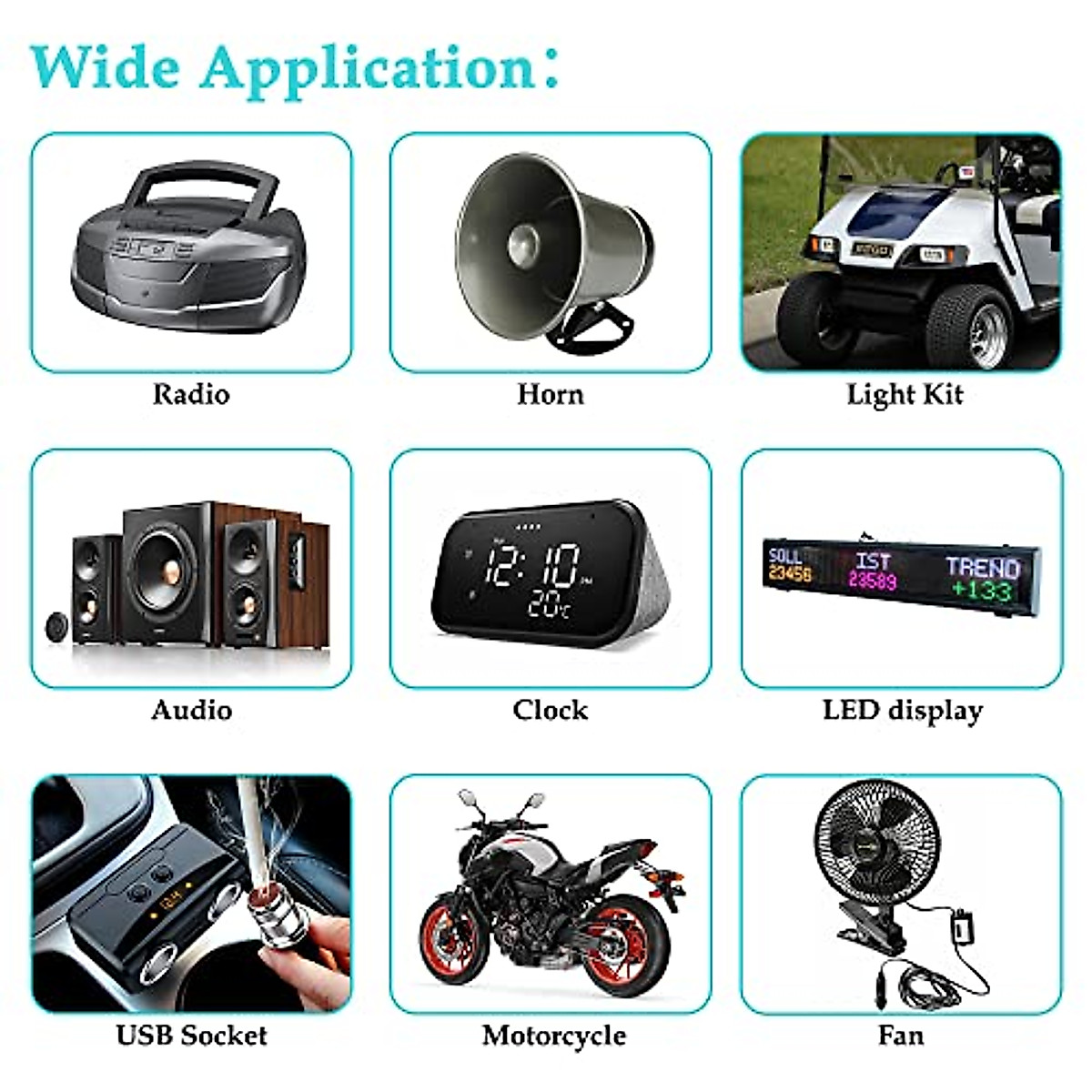 10L0L Golf Cart Voltage Reducer 36V 48V to 12V 30A 350W, Universal DC Step Down Converter, Regulator, Transformer for Yamaha EZGO Club Car