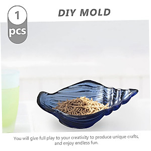 1pc Conch Plate Mold Resin Molds Tray Molds for Resin Silicone Molds for Resin Silicone Jar Mold Resin Trinket Container Mold Silicone Shell Tray Professional DIY Mold Crafts Mold