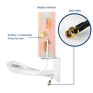 ZDTECH High Gain 10-12dBi External SMA Male/Dual SMA Male 3G 4G 5G LTE Omni Directional Outdoor Antenna for Mobile Cell Phone Cellular 4G/LTE/5G Router Modem Gateway(698-4000 MHz)