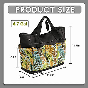 GERYMU Art Supply Storage Organizer, Craft Organizers and Storage Tote Bag with Pockets Art Caddy Oxford Fabric Craft Storage Containers for Teacher, Students, Artist,Office Workers, Traveler Yellow