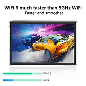 10 inch Android 13 Tablet, 8GB（4+4） RAM+64GB ROM 1TB Expand, 2 in 1 Tablets with Keyboard, Case, Mouse, Stylus, 1280x800 IPS Touch Screen, Quad-Core, WiFi 6, Bluetooth5.0, Dual Camera (Gray)