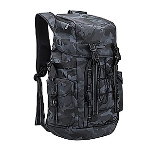 NOBLEMAN Hiking Backpack Travel Daypack with Rain Cover Lightweight Waterproof Outdoor Camping for Men Women (Blue)