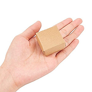 PH PandaHall 48 Pack Ring Box, 1.5x1.5x1.1 Inch Jewelry Gift Boxes Square Cardboard Jewelry Box with Foam Small Earring Packing Box for Selling Valentine Weddings Mother Birthdays Christmas Business