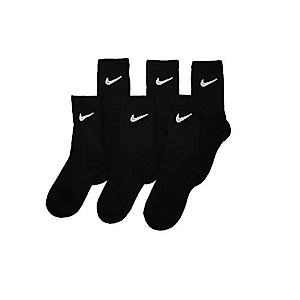 Nike Kids Cushioned Crew Socks, 6 Pairs, Sock Size 5-7 yrs, Shoe Size 10C-3Y