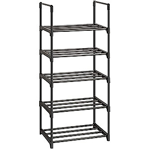OYREL Sturdy Metal Shoe Rack Organizer,Narrow Shoe Racks for Closets, Shoe Stand,Shoe Shelf