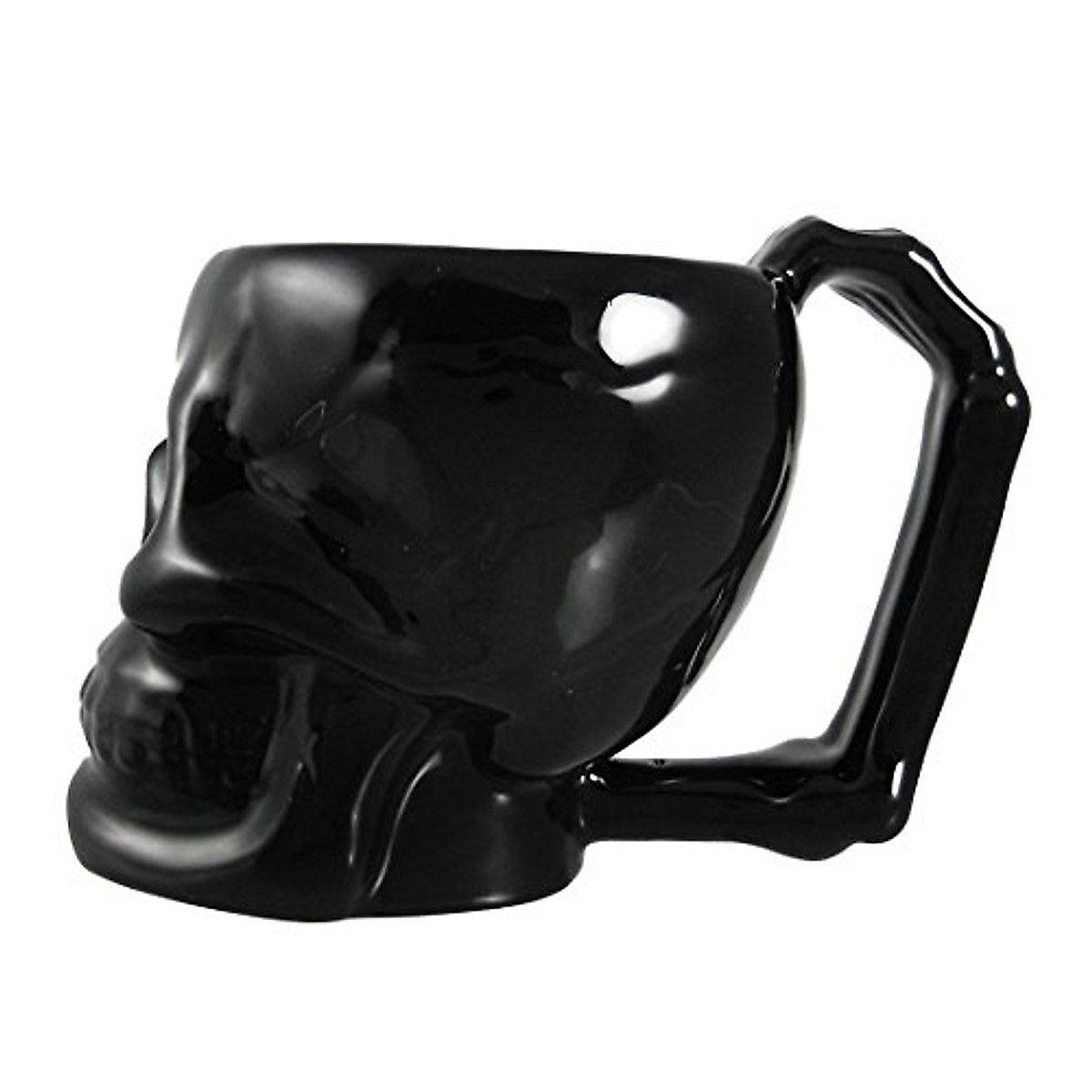 Cool Black Ceramic Skull Coffee Mug Cup Goth Evil
