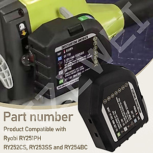 308649003 Air Filter w/Labels & 5687301 Cover Compatible with Ryobi RY251PH RY252CS RY253SS RY254BC 25CC String Trimmer - Contain oil tube