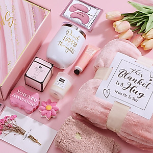 Self Care Gifts for Women, Get Well Soon Gifts Baskets for Women, Birthday Gifts for Women Care Package, Unique Relaxing Spa Mothers Day Gifts for Mom, Best Friend, Sister, Thinking of You Gifts