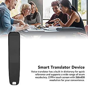 OCR Pen Scanner and Reader, 131 Language Digital Reader Pen Voice Language Translator Device with 2.99in Touch Screen, Wi Fi Real Time Book Reader Scanning Pen for Business Travel